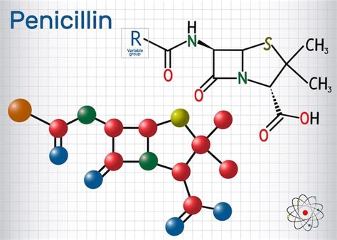 Penicillin Nucleus 2d Balls Chemical Structure Of Penicillin Clipart
