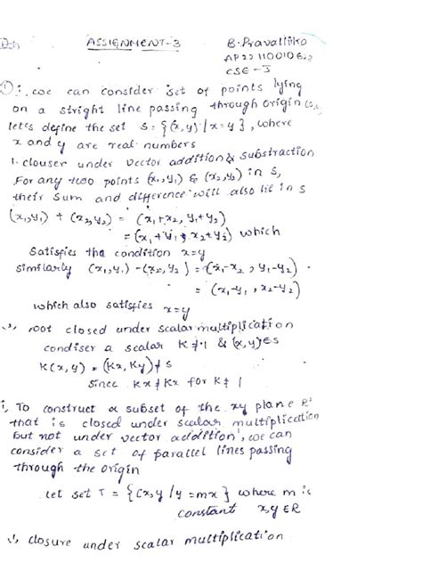 Maths La Assignment 3 1 1 1 Pdf