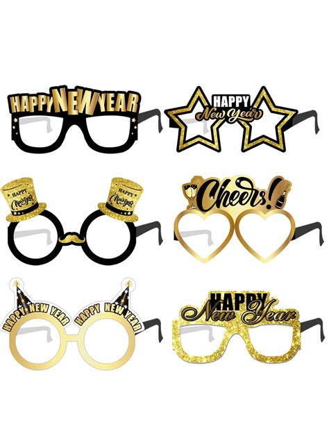 6pcs New Year Party Glasses