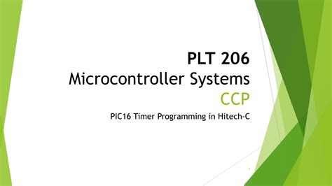 Ppt Plt 206 Microcontroller Systems Ccp Powerpoint Presentation Free