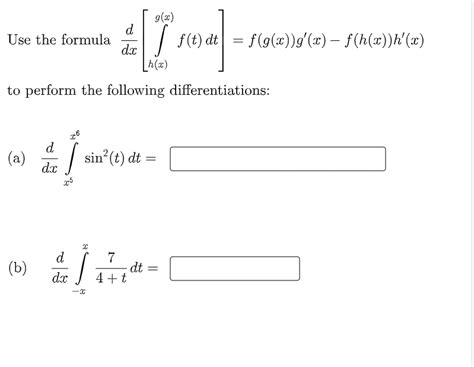 Solved G X D Use The Formula F T Dt F G X G X Chegg Com