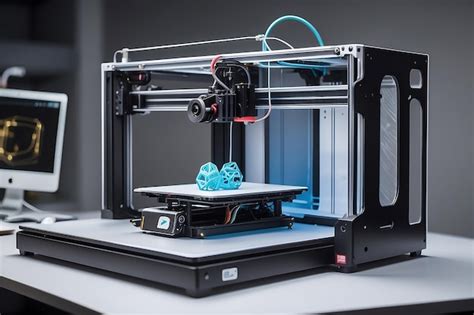 Premium Photo Craft An Illustration Of A 3d Printer In Action Creating A Model In The