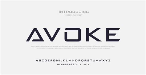 Police De L Alphabet Moderne Futur Vecteur Premium