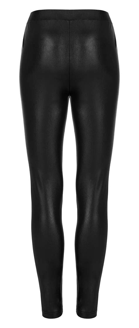 Lace Detail High Waist Black Gothic Leggings For Women