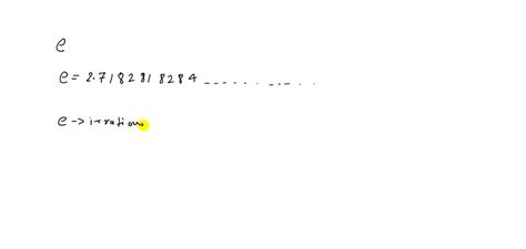 ⏩solved why can t we define the number e just by writing it down in