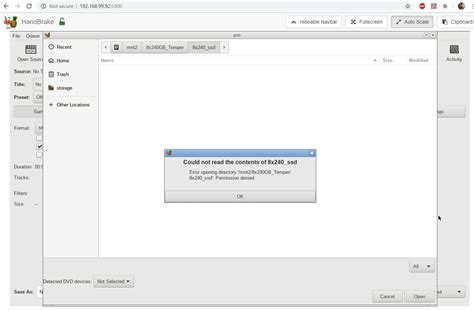 HandBrake Running In Docker Container Features Rockstor Community Forum