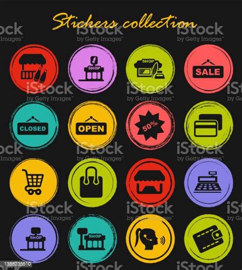아이콘 세트 쇼핑 가방에 대한 스톡 벡터 아트 및 기타 이미지 가방 검색 계산기 Istock