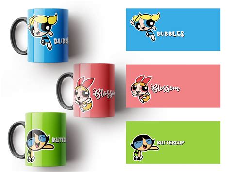 Las Chicas Superpoderosas Plantilla Mugs Tableware Powerpuff Girls My