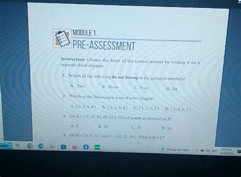 MODULE 1 PRE ASSESSMENT Instruction Choose StudyX