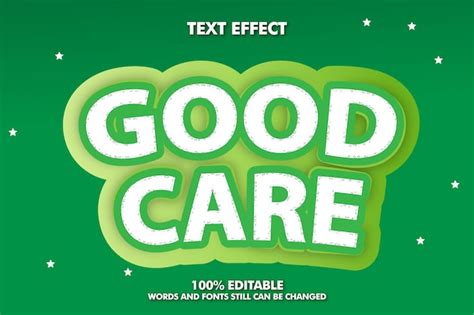 편집 가능한 텍스트 효과 프리미엄 벡터