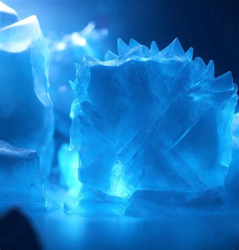 Premium Ai Image Blue Ice