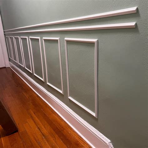 Self Adhering Pre Cut Wainscoting Kit Accent Wall Molding Double Frame