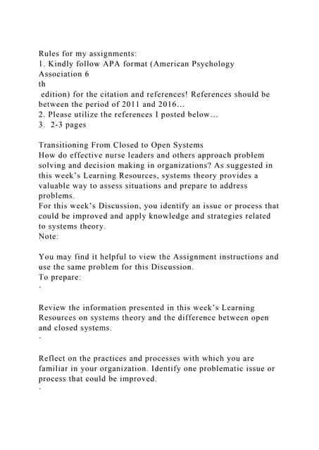 rules for my assignments1 kindly follow apa format american psy docx