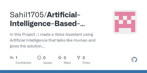 Github Sahil1705artificial Intelligence Based Voice Assistant In