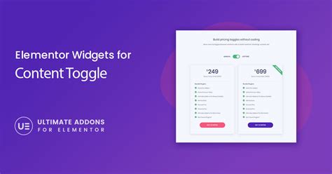 Elementor Content Toggle Widget Ultimate Addons For Elementor