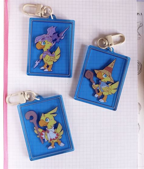 Chocobo Job Acrylic Charm Final Fantasy Black Mage White Mage