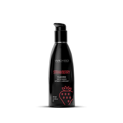 Aqua Strawberry Flavored Lubricant 2 Oz Wicked Sensual Care