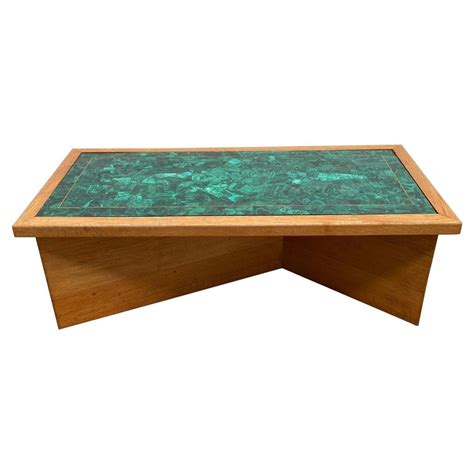 Table Basse Mid Century Verte En Vente Sur Pamono