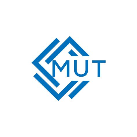 Mut Letter Logo Design On White Background Mut Creative Circle Letter
