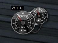 Black Glass CPU RAM Monitors Windows Live Gadgets