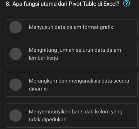 8 Apa Fungsi Utama Dari Pivot Table Di Studyx