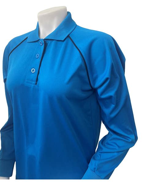 Smitty Womens Bright Blue Long Sleeve Mesh Shirt No Pocket Blow Your