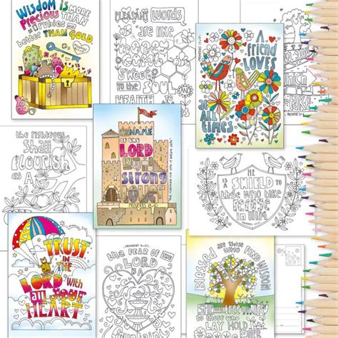 10 Exploring Proverbs Colouring Postcards Just Cards Direct