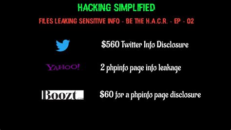 Files Leaking Sensitive Info Be The Hacr Ep 02 Youtube