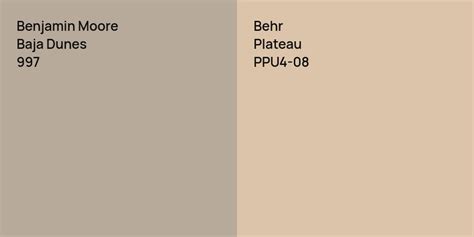 Benjamin Moore Baja Dunes Vs Behr Plateau Comparison