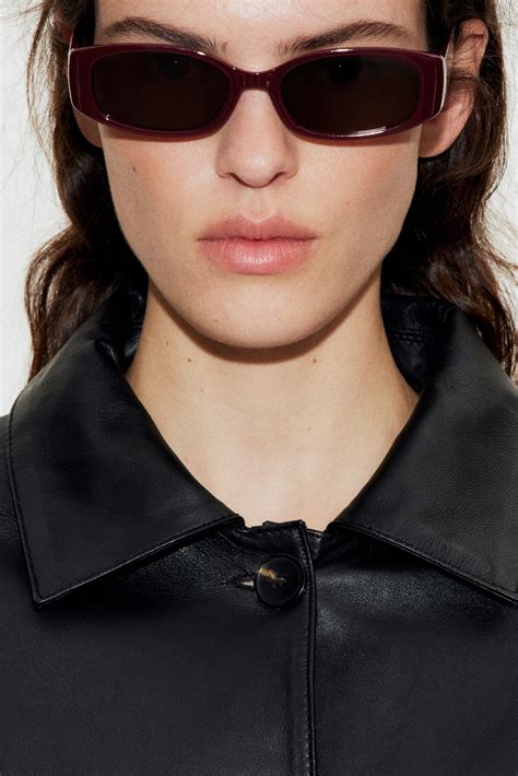 Hranaté Sluneční Brýle Vínová Ženy Handm Cz