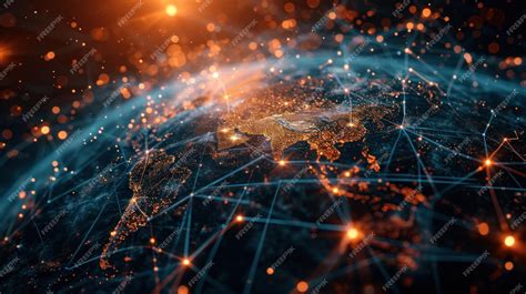 Premium Photo Digital Representation Of Global Connectivity And