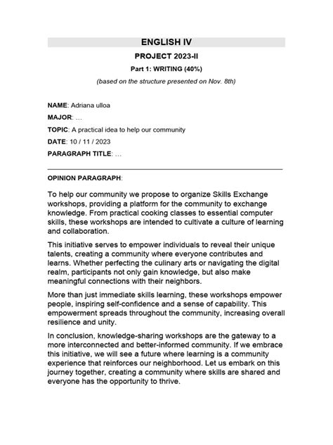 template eng iv project 2023 ii part 1 writing 40 pdf social