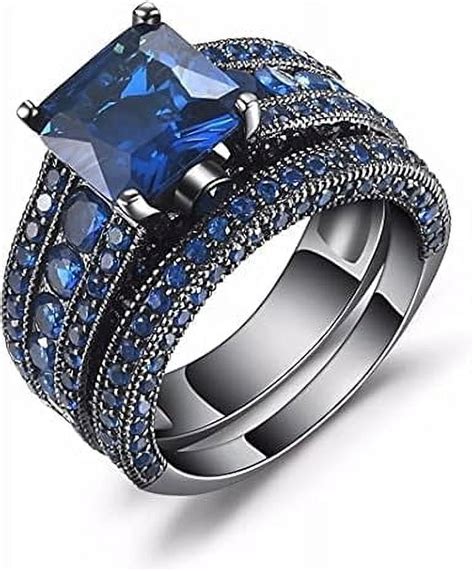 Gaspara 280 Ct Princess Cut Blue Sapphire Engagement Wedding