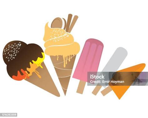 다양한 아이스크림 여름 맛 녹은 아이스크림 과일과 초콜릿 아이스크림 과일에 대한 스톡 벡터 아트 및 기타 이미지 과일 낙서