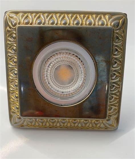 Mullan Lighting Decorative Square Downlight Embossed And Patterned