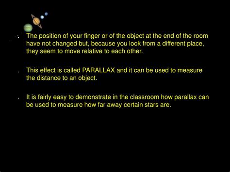 PPT Finding The Distance Using Parallax PowerPoint Presentation Free Download ID
