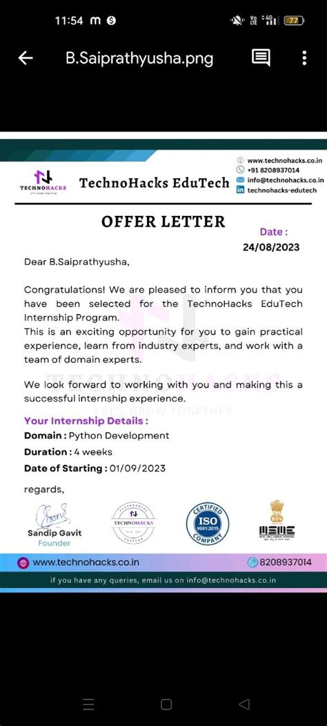 Boyapati Sai Prathyusha On Linkedin I Have Completed My First Task Sandip Gavit