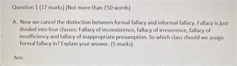 Solved Question 1 1 Marks Not More Than 150 Words A
