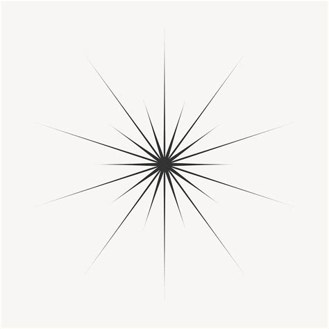 Black Minimal Starburst Aesthetic Shape Free Vector Rawpixel