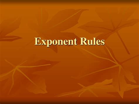 Exponent Rules Ppt Download