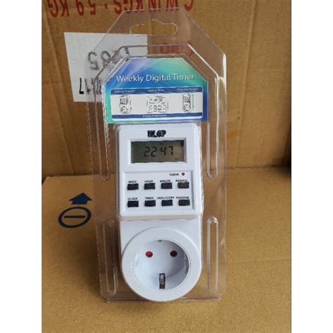 Jual TIMER DIGITAL SWITCH WEEKLY STOP KONTAK AC 220V Shopee Indonesia