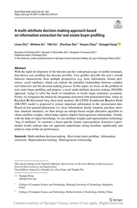A Multi Attribute Decision Making Approach Based On Information Extraction For Real Estate Buyer