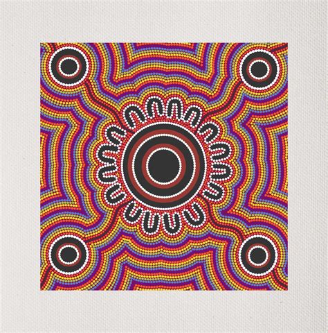 Bulurru Aboriginal Art Canvas Print Unstretched My Land My Connectio — Bulurru Shop