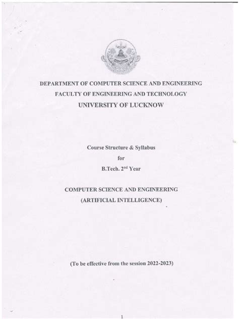 cs ai 2nd year syllabus pdf numerical analysis method computer