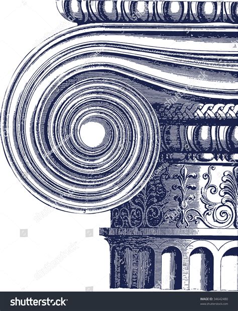 Classic Column Illustration Stock Vector Royalty Free 34642480