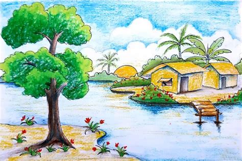 Hướng dẫn cách vẽ tranh phong cảnh đơn giản dễ thực hiện