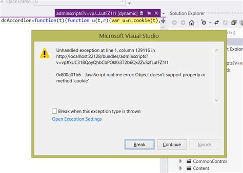 c 0x800a01b6 javascript runtime error object doesn t support