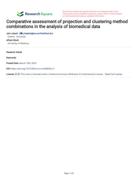 Pdf Comparative Assessment Of Projection And Clustering Method