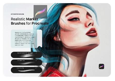 Realistic Marker For Procreate Free Procreate Brushes