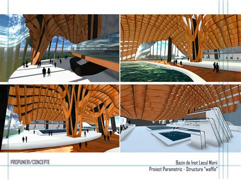 Olympic Swimming Pool Parametric Structure 3 Images Behance